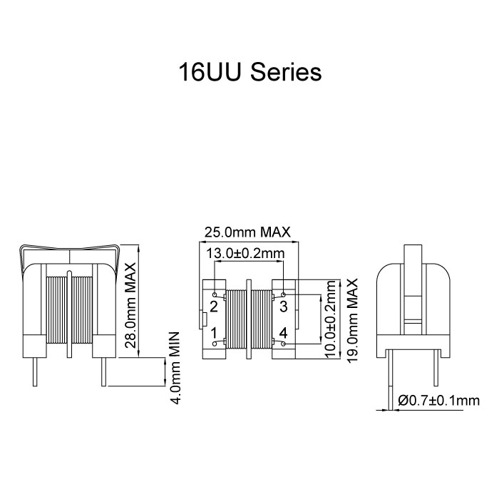 UU Series Common Mode Inductor / EMI Filter / Line Filter - Buy high ...